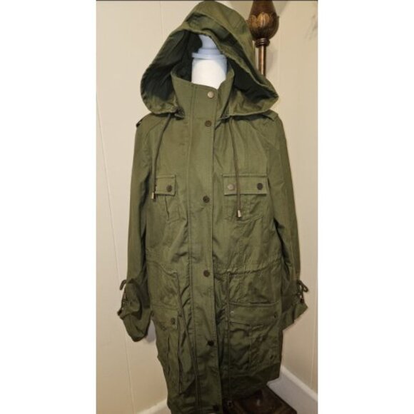 mark. | Jackets & Coats | Mark Green Hooded Safari Coat Ladies Xlarge ...